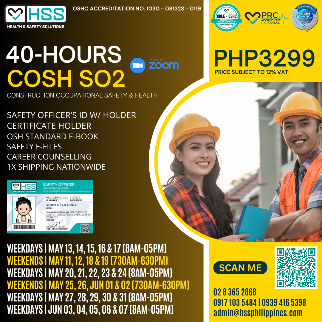 Enroll in Online COSH Constructions Occupational Safety and Health - Dole Accredited by HSS ...